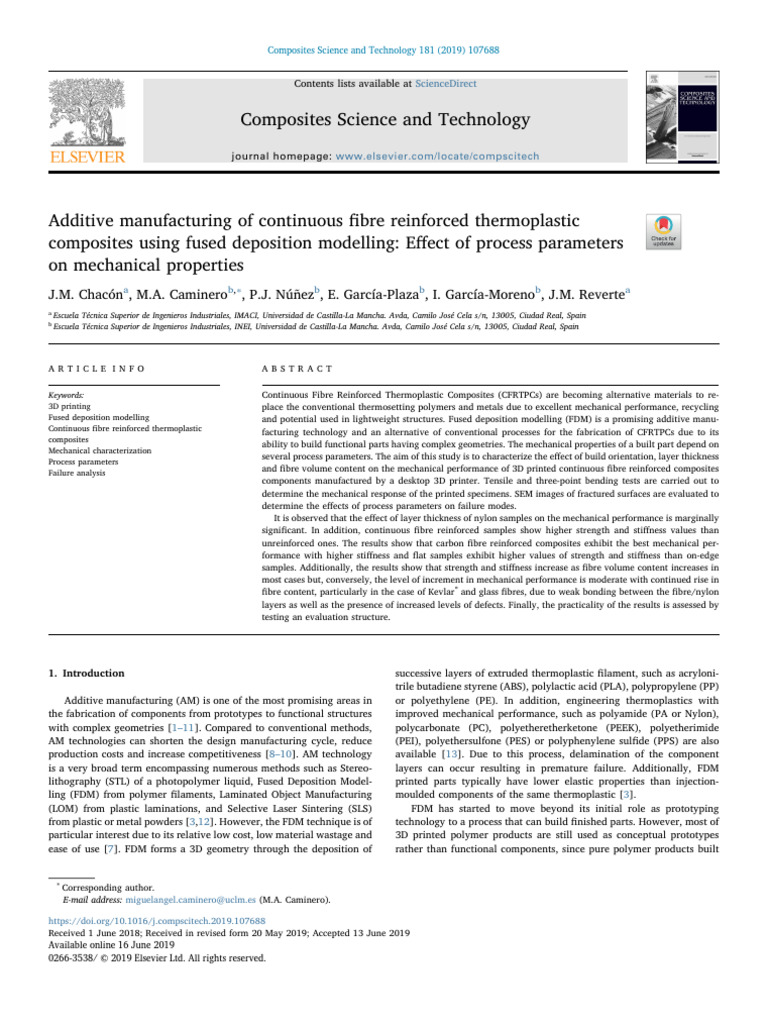 Additive Manufacturing of Continuous Fibre Reinforced Thermoplastic ...