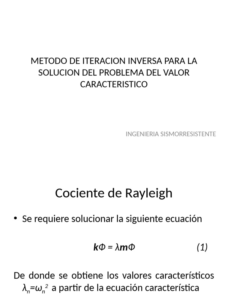 Metodo de Iteracion Inversa | PDF