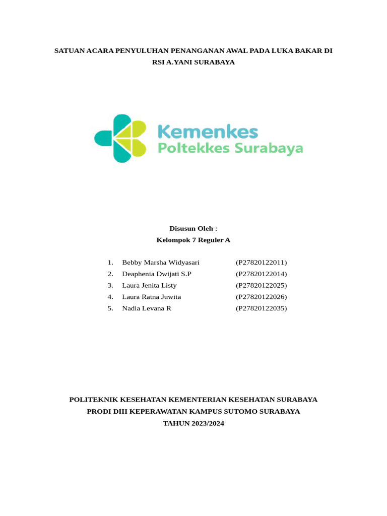 SAP Nutrisi Post Op | PDF