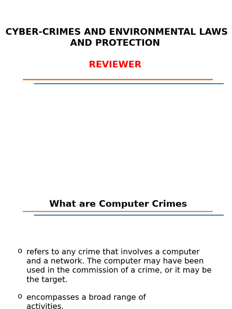 Computer and Cyber Crimes Review | PDF | Cybercrime | Computer Security
