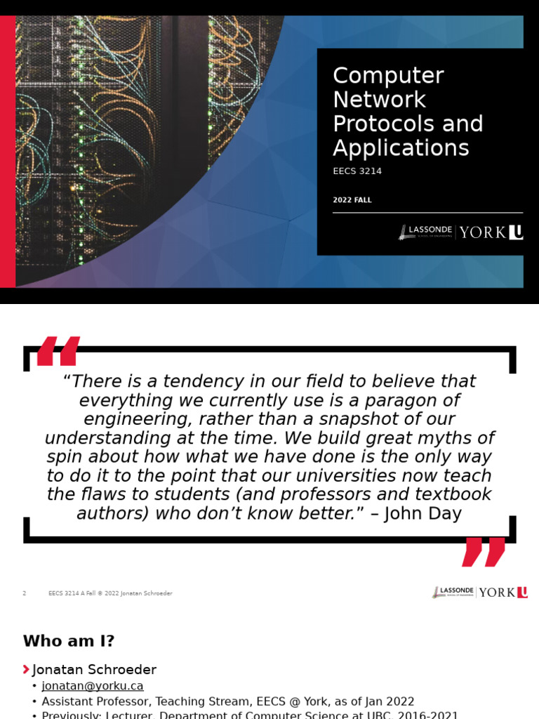 EECS3214 00 Introduction | PDF | Computer Network | Internet Protocols