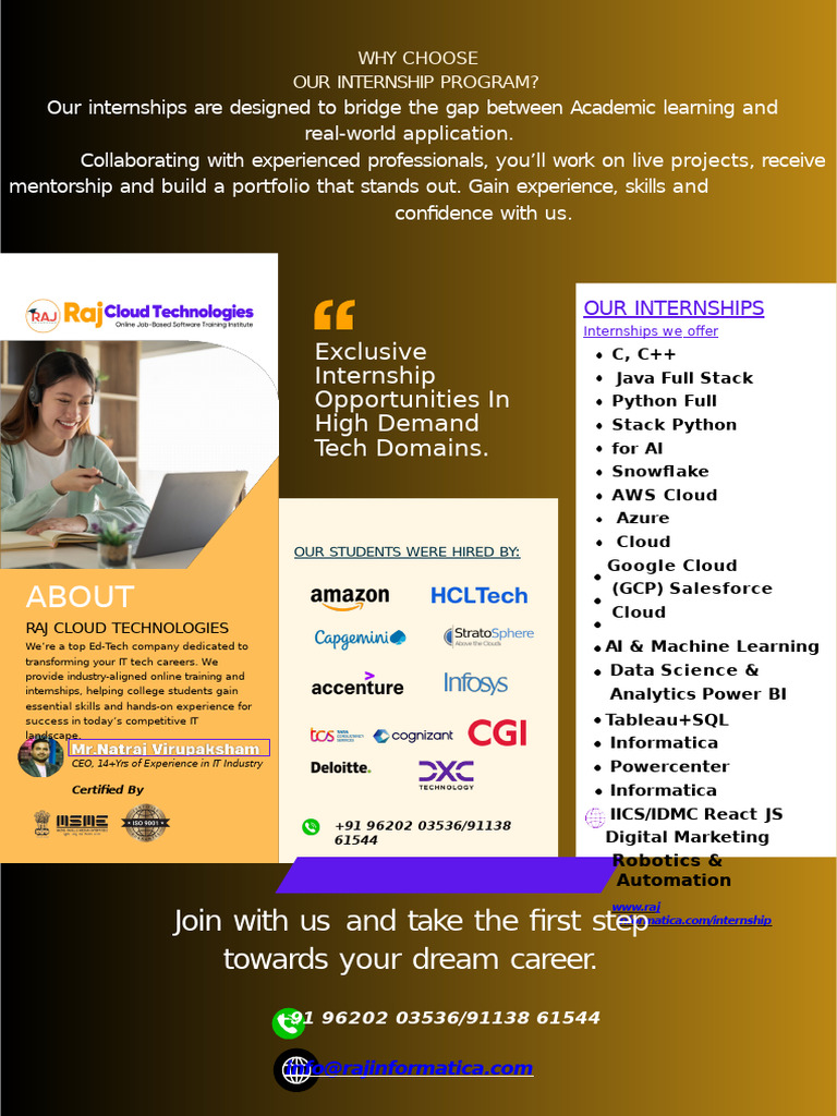Raj Cloud Technologies Internship | PDF | Cloud Computing | Computing