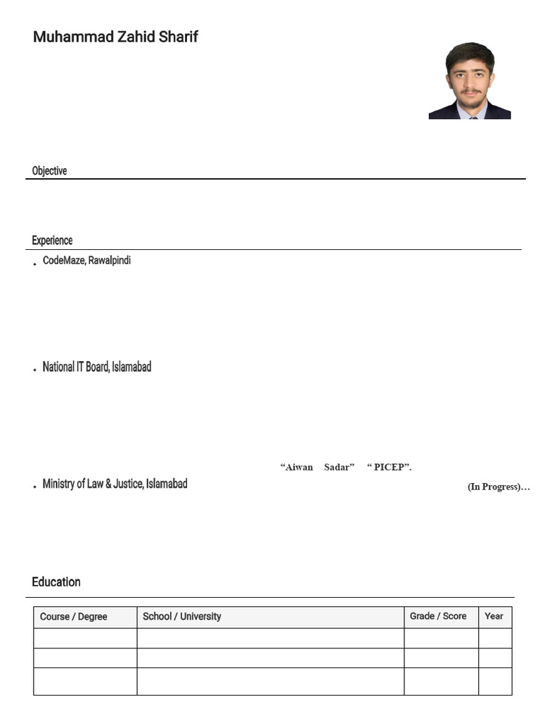 M. Zahid Sharif_CV | PDF | Software | Software Engineering