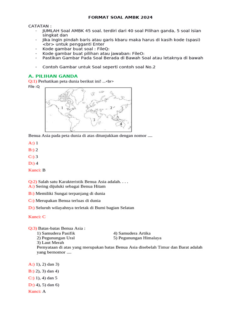SOAL AAS 2024 (IPS) | PDF