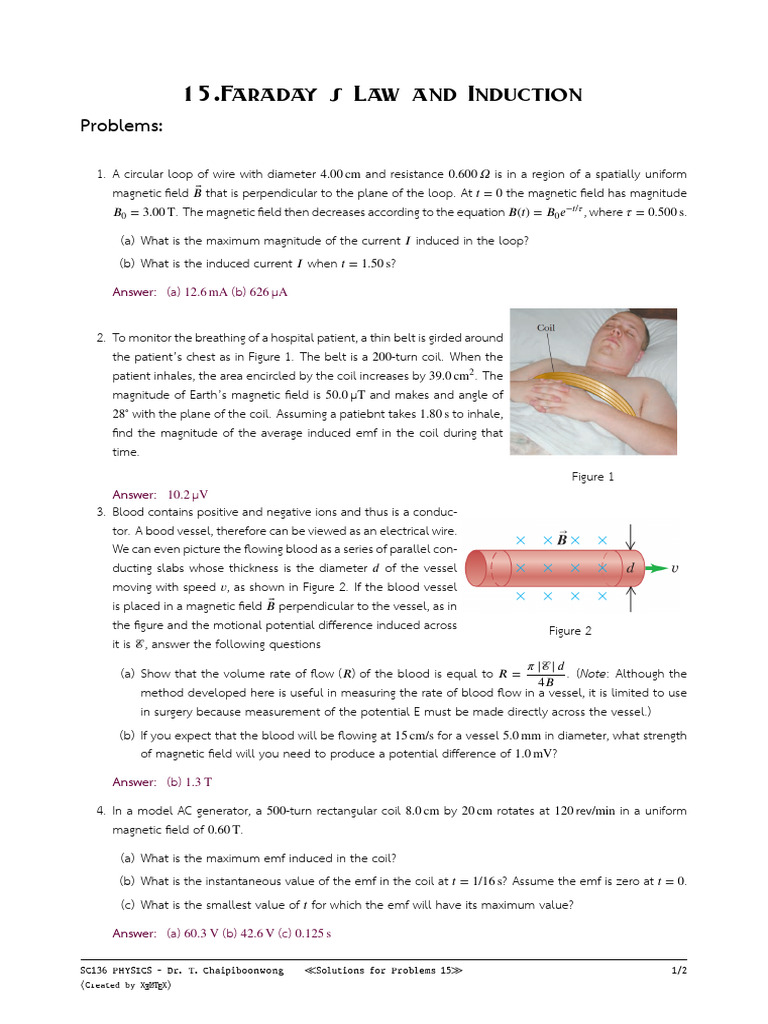 537245614644658498 Problems 15FaradaysLawAndInduction | PDF | Inductor | Electromagnetic Induction