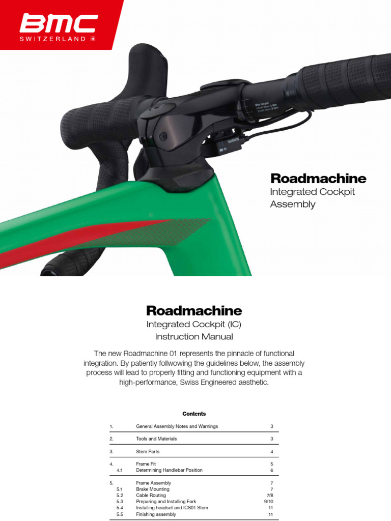 BMC Roadmachine 2016 2019 Integrated Cockpit Assembly | PDF | Vehicle ...