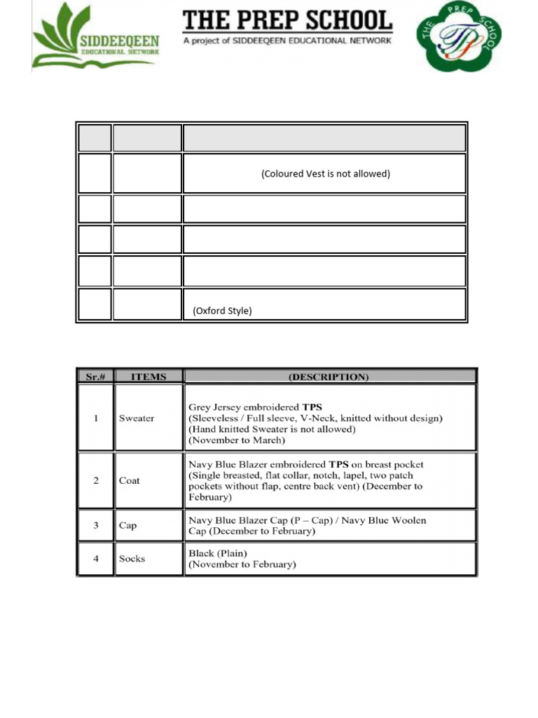 SCHOOL UNIFORM FOR BOYS | PDF