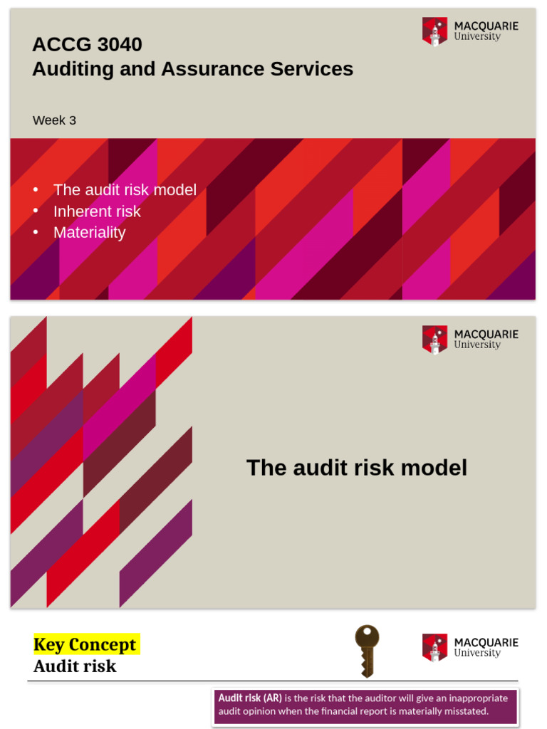 Audit Risk Model Overview | PDF | Audit | Going Concern