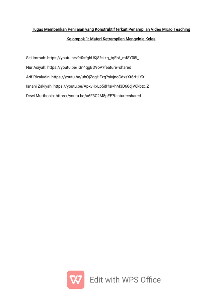 Kelompok 1 Micro Teaching A26 | PDF