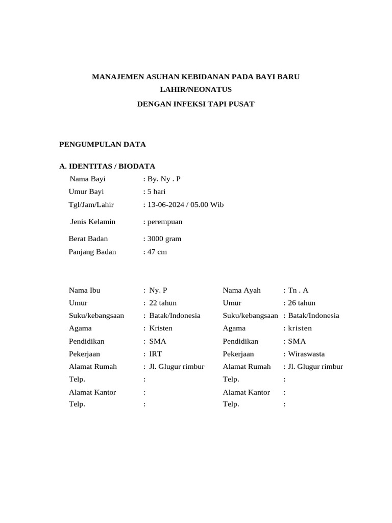 Askeb Infeksi Tali Pusat | PDF