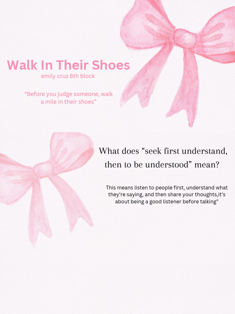 Walk in Their Shoes PDF | PDF