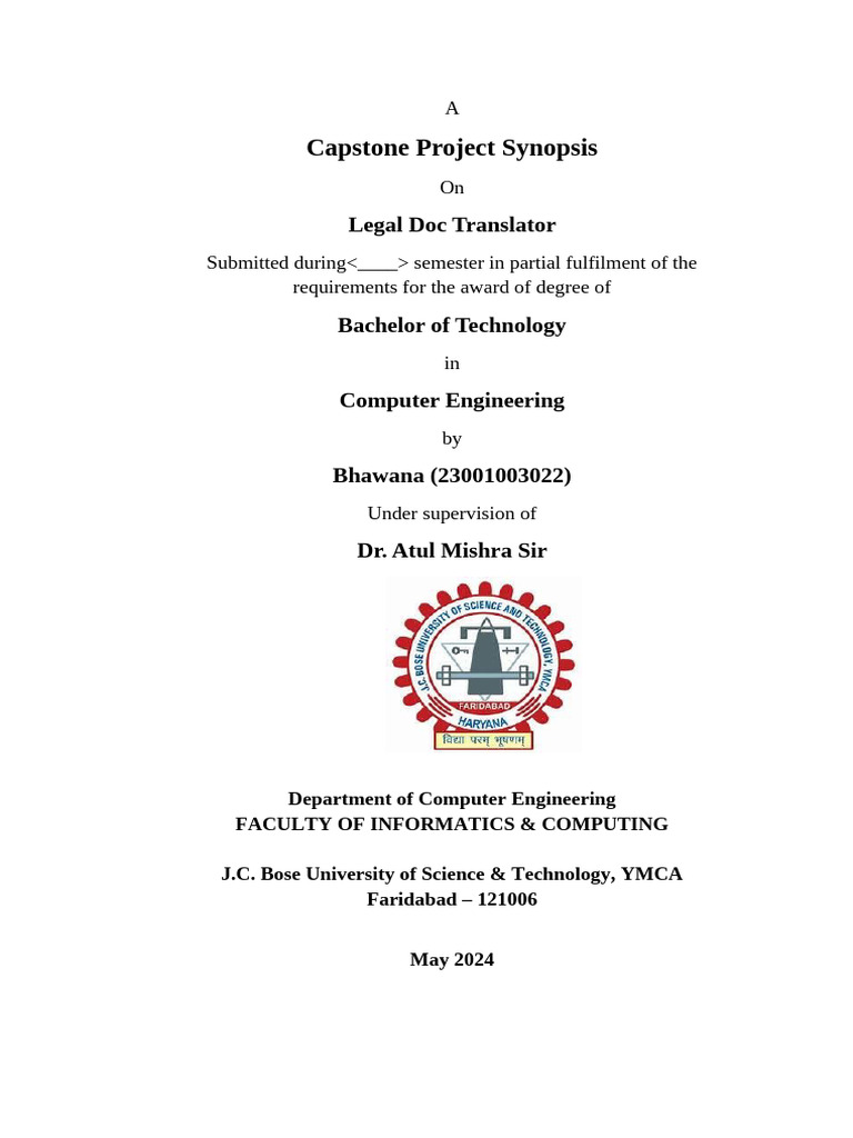 Project Synopsis Format | PDF | Html | Languages Of India