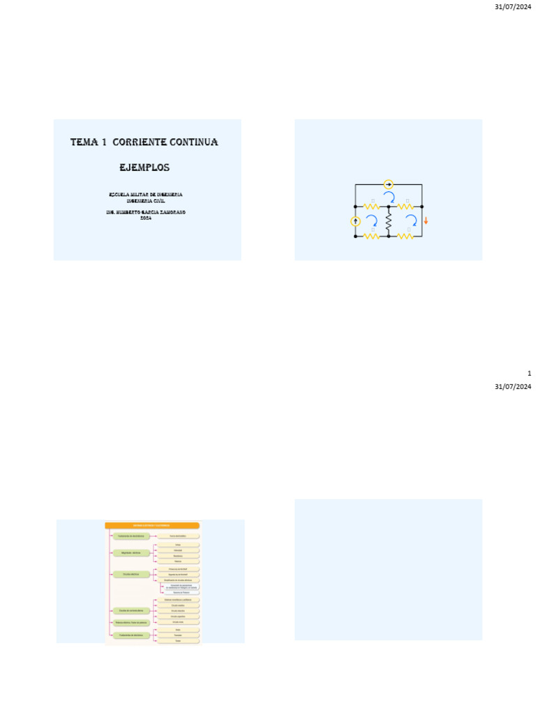 Ejemplos I Corriente Continua 1 | PDF | Red eléctrica | Análisis de red (circuitos eléctricos)