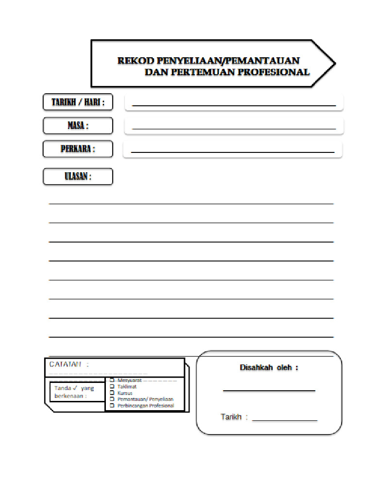 BORANG PEMANTAUAN PDPC | PDF
