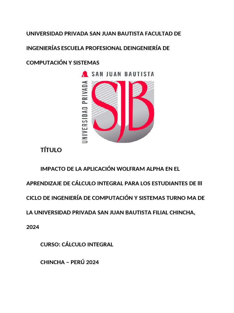 Impacto de Wolfram Alpha en Cálculo Integral | PDF | Aprendizaje ...