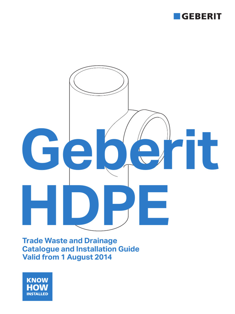 Geberit HDPE Pipe Catalogue 2014/2015 | PDF | Pipe (Fluid Conveyance ...