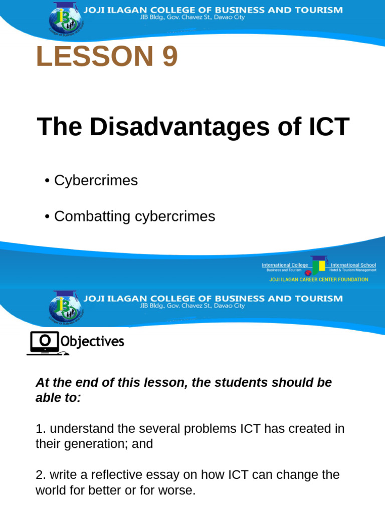 L8 the Disadvantages of ICT | PDF | Copyright Infringement | Cybercrime