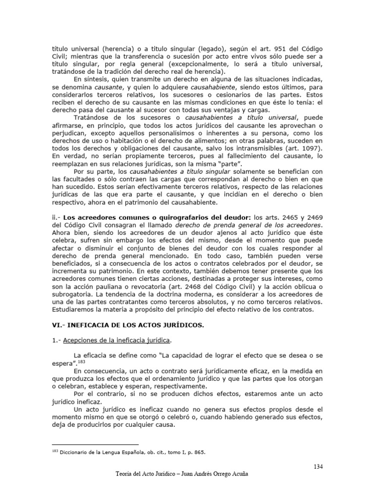 Ineficacia y Sucesión en Actos Jurídicos | PDF | Nulo (ley) | Justicia