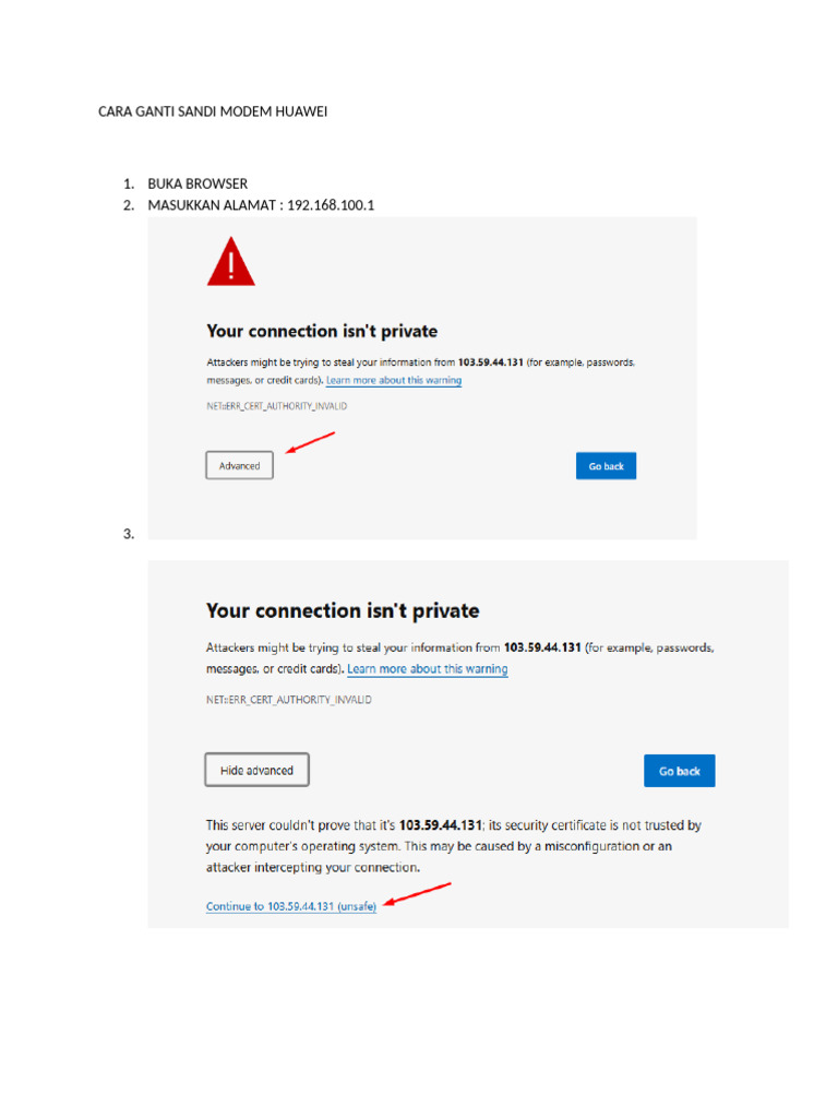 CARA GANTI SANDI MODEM HUAWEI 5v5 | PDF