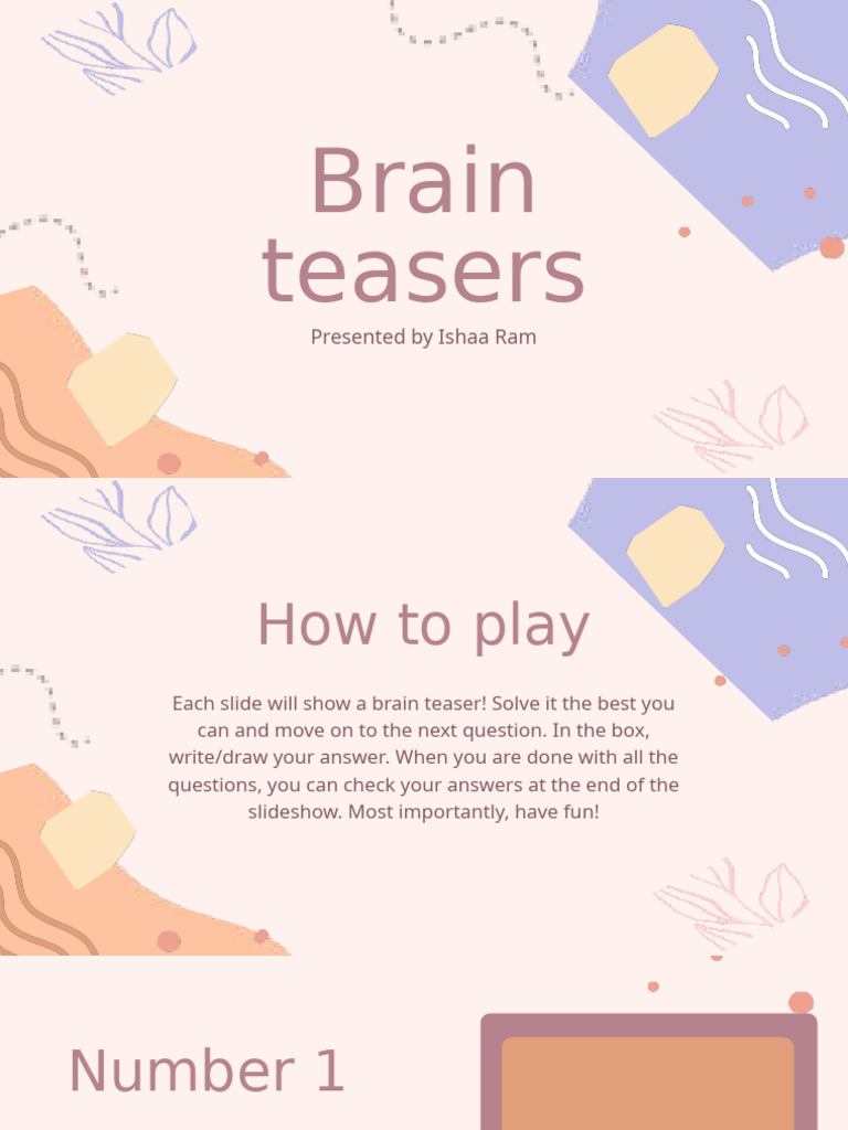 Brain Teasers | PDF