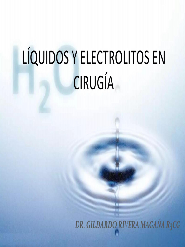 Liquidos y Electrolitos en Cirugia | PDF