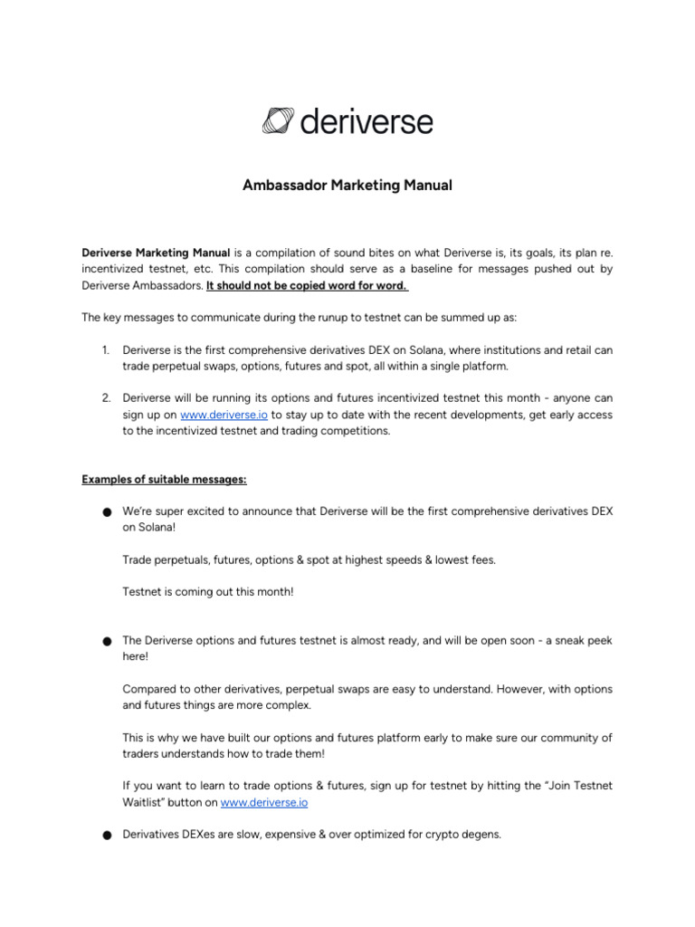 Deriverse: Comprehensive DEX Guide | PDF | Derivative (Finance ...