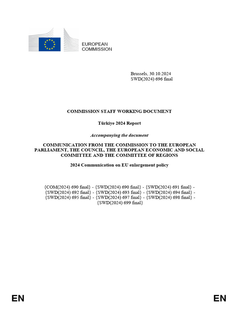 Türkiye Report 2024 | PDF | European Union | Economies