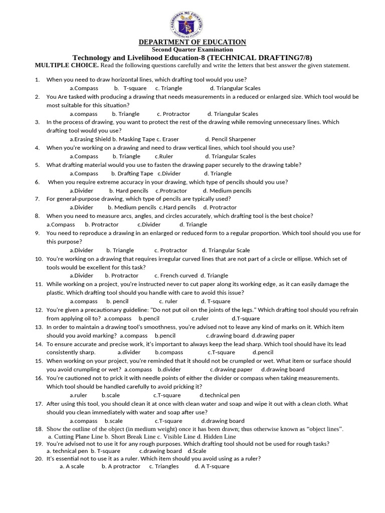 Periodic Exam With Tos | PDF | Drawing | Triangle