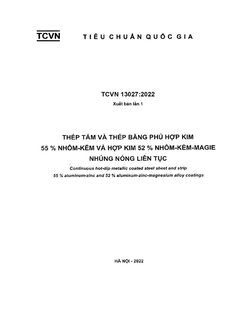 Tiêu Chuẩn Việt Nam-TCVN 13027 - 2022 | PDF