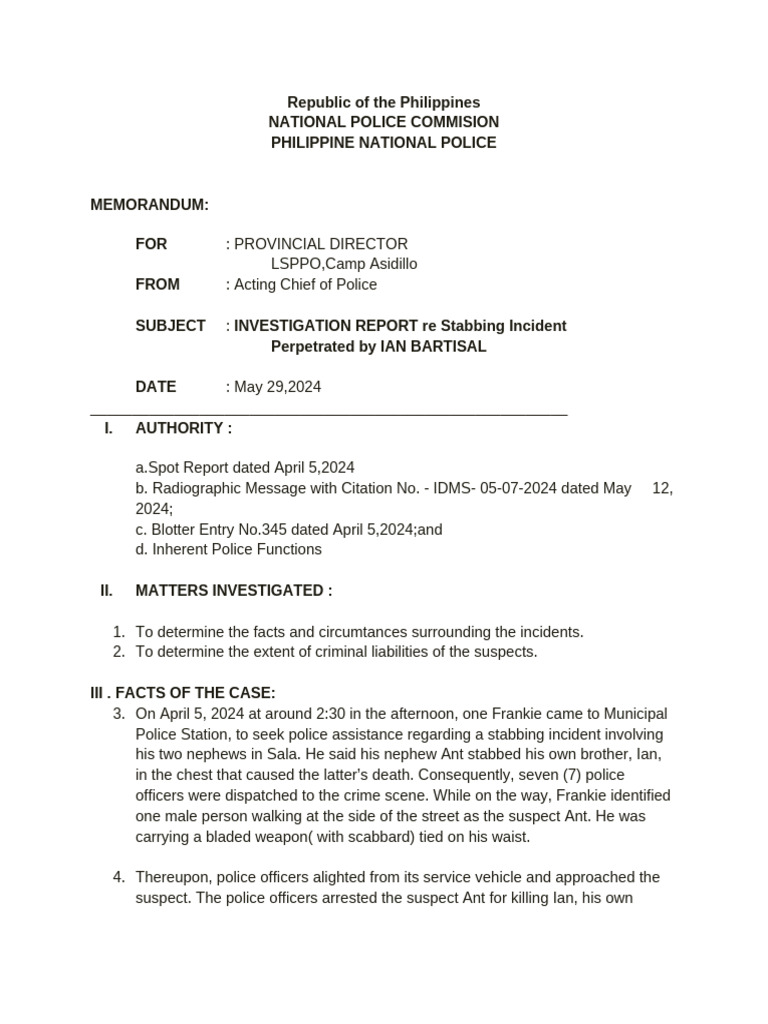 Investigation Report | PDF | Police | Misconduct