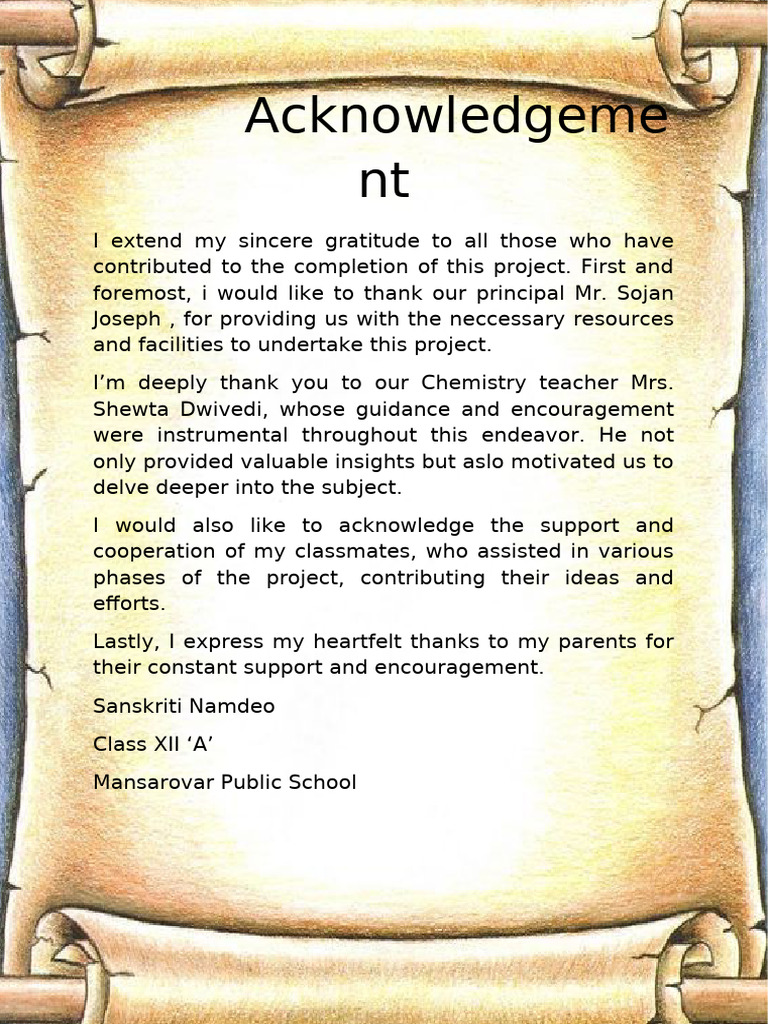 Acknowledgement | PDF