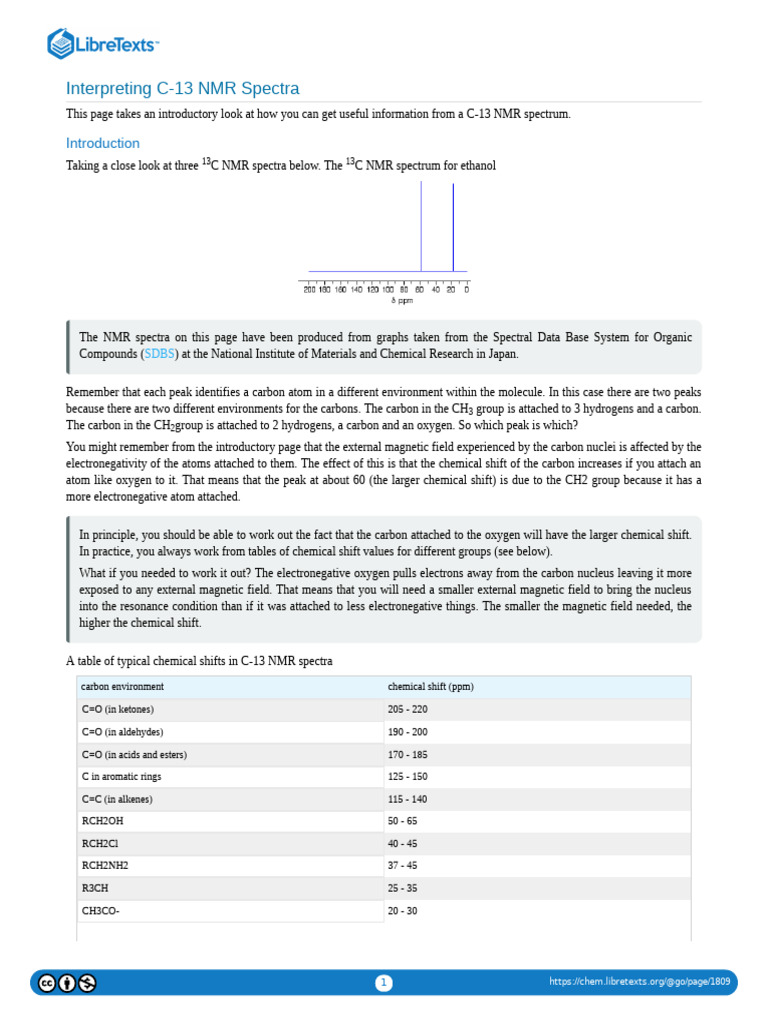 Interpreting C 13 Nmr Spectra Pdf Carbon 13 Nuclear Magnetic