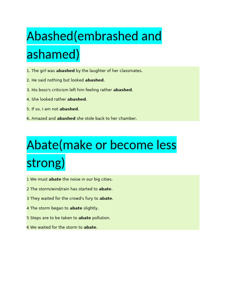 Abashed (Embrashed and Ashamed) : Abashed Abashed Abashed Abashed ...