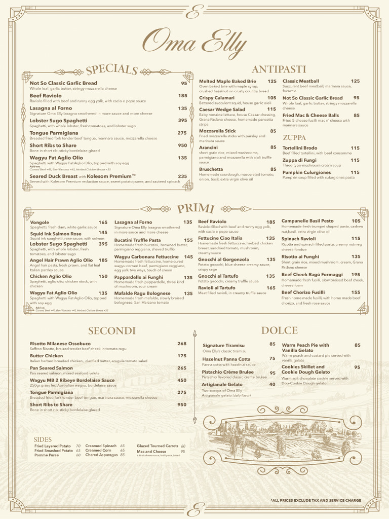 Menu Sency Updated 2024-01 4 | PDF