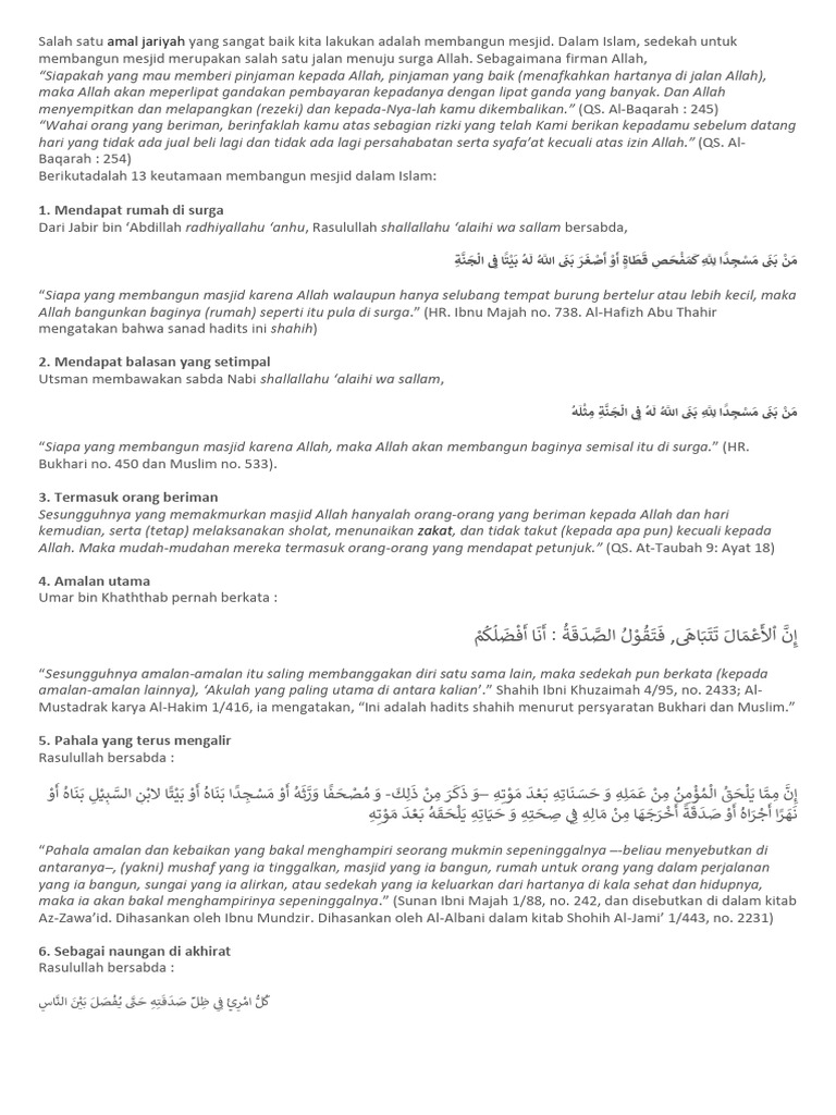 Membangun Mesjid 1 | PDF