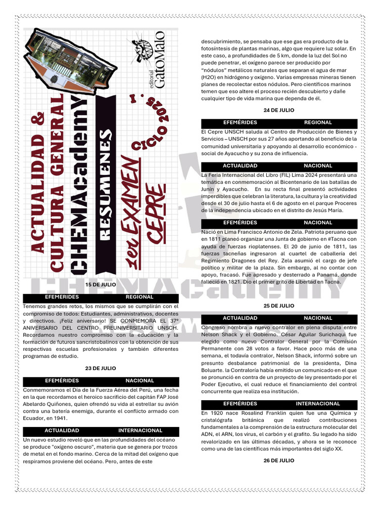 01 Cepre 2025 1 | PDF | Perú | Lima