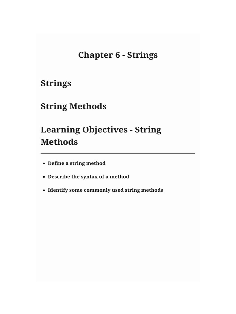 03 - 01 - String-Methods-Lesson-Notes-Optional-Download - Strings ...