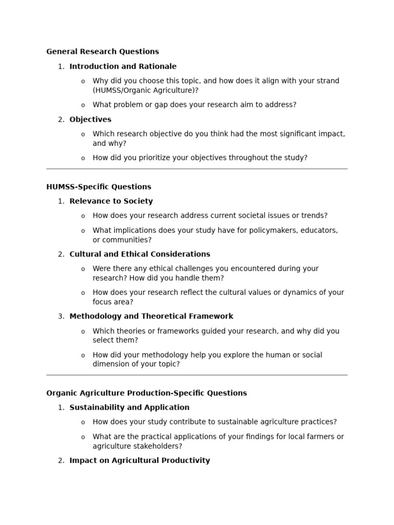 Final Defense Questions | PDF | Organic Farming | Agriculture