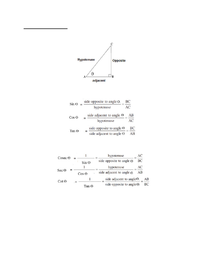Basic Trigonometric Ratios Guide | PDF