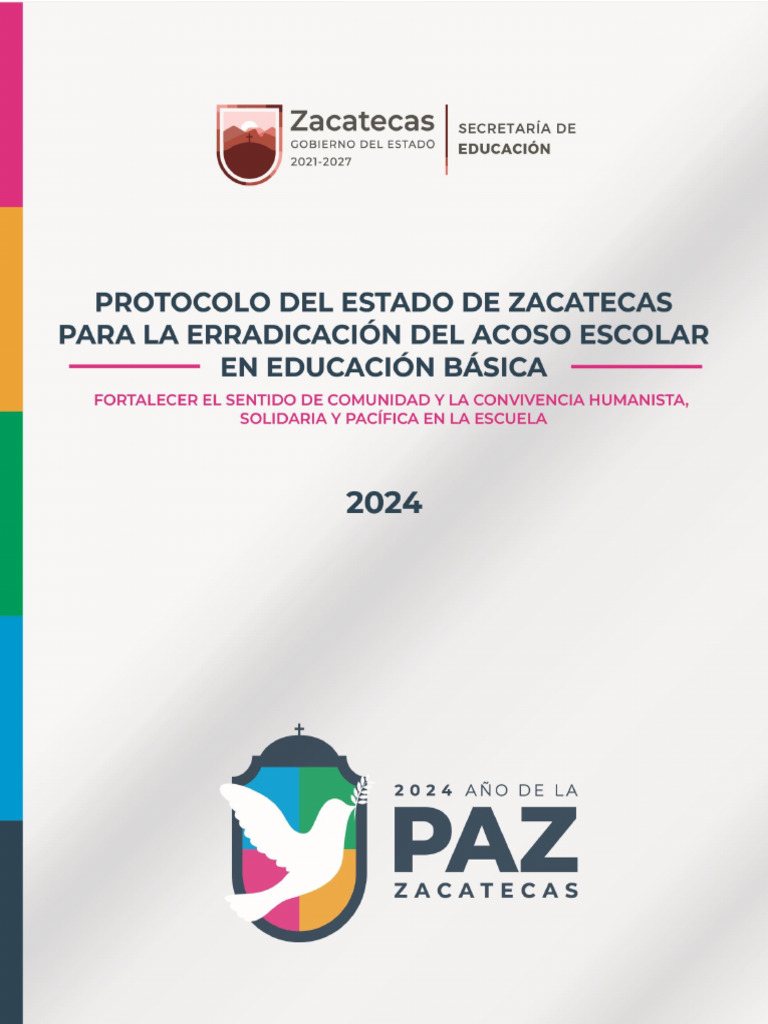 Protocolo Del Estado de Zacatecas para La Erradicacion Del Acoso Escolar en Educacion Basica ...