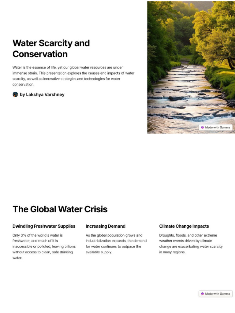 Water Scarcity and Conservation - 241115 - 181047 | PDF