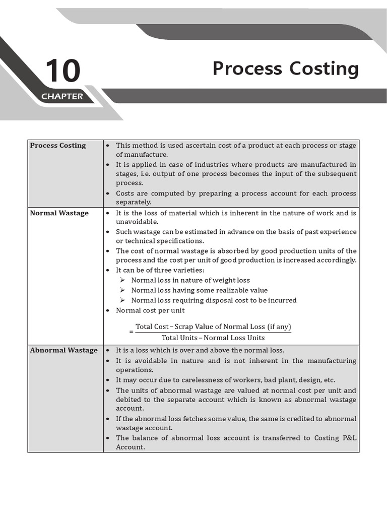 8. Process Costing | PDF | Cost | Profit (Economics)