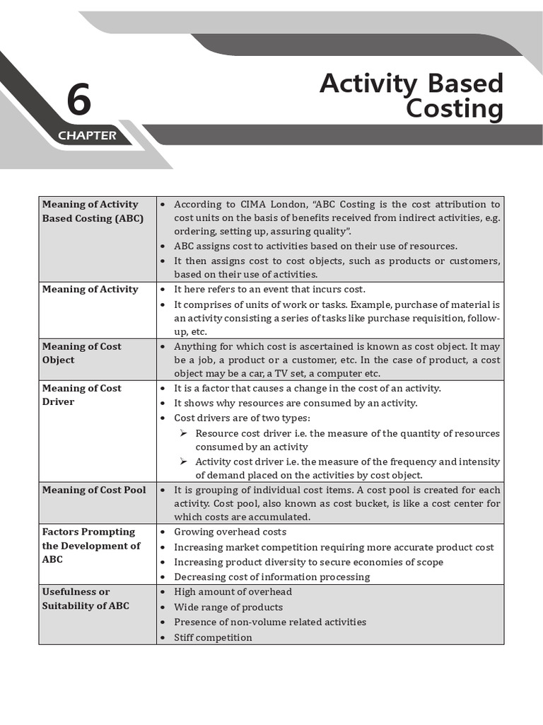 5. Activity Based Costing | PDF | Economies | Business