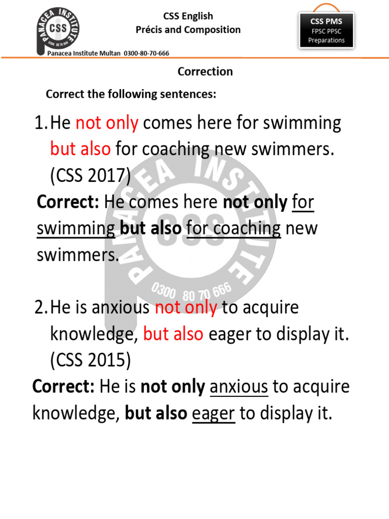 Correction Coordinating and Correlative Conjunctions Teacher Copy For ...
