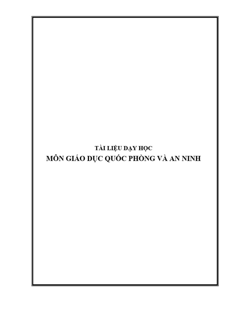 Giáo Trình GDQP - An | PDF