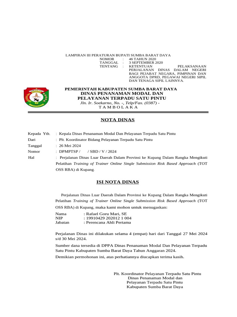 Nodis Staf Tot | PDF