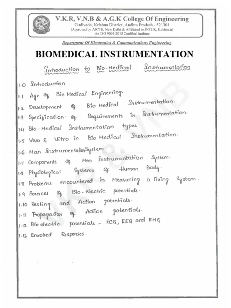 Bmi Unit-1 Material | PDF