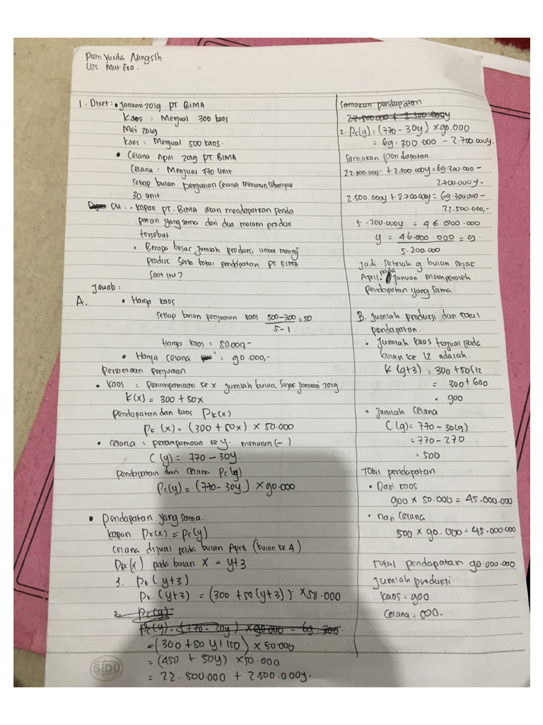 Putri Yurda Ningsih UTS Mateko | PDF