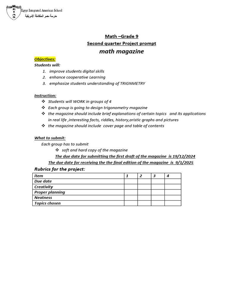 g 9 Second Quarter Project | PDF