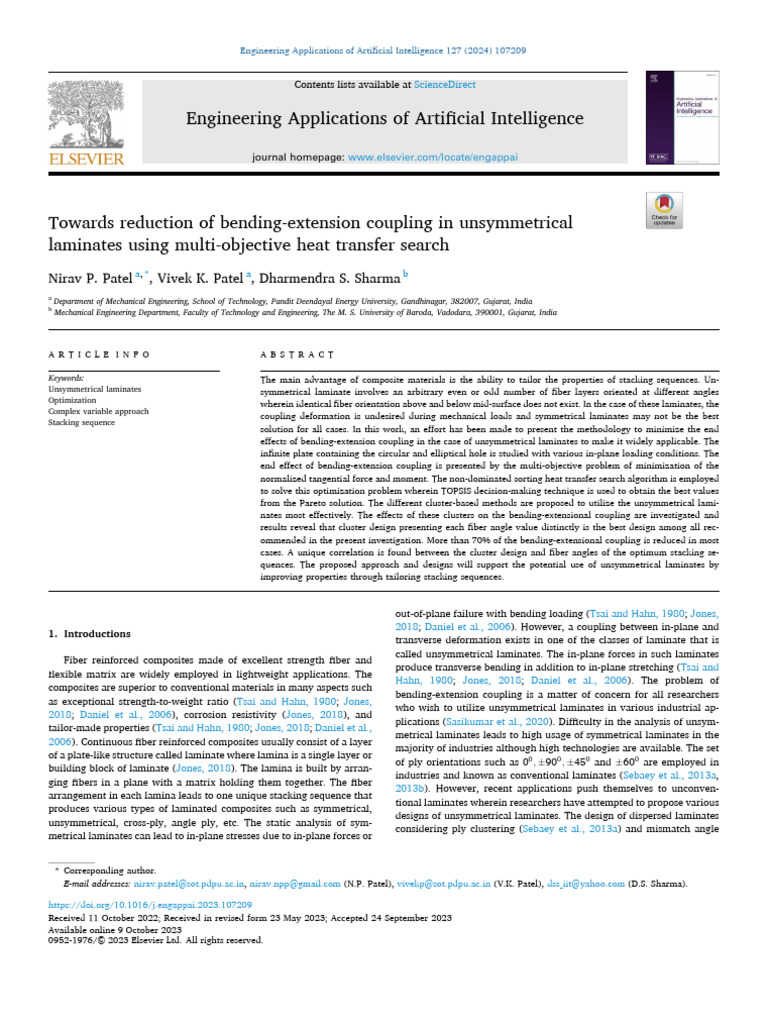 Towards Reduction of Bending Extension Coupling I - 2024 - Engineering ...